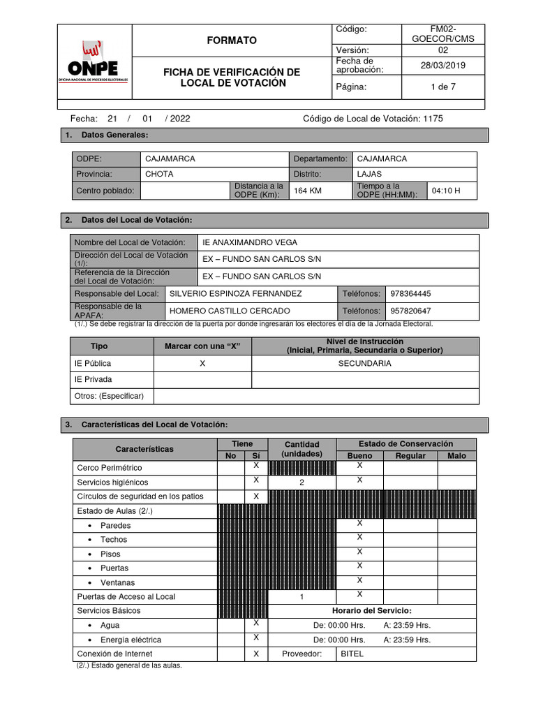 Formato: Código: FM02-Goecor/Cms Versión: 02 Fecha de Aprobación: 28/03 ...