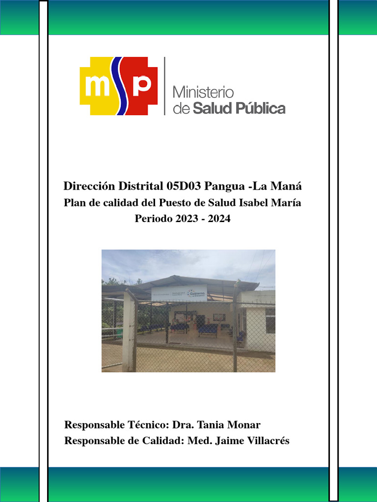 Plan de Calidad Ps Isabel Maria 2023-Signed-Signed | PDF | Calidad ...