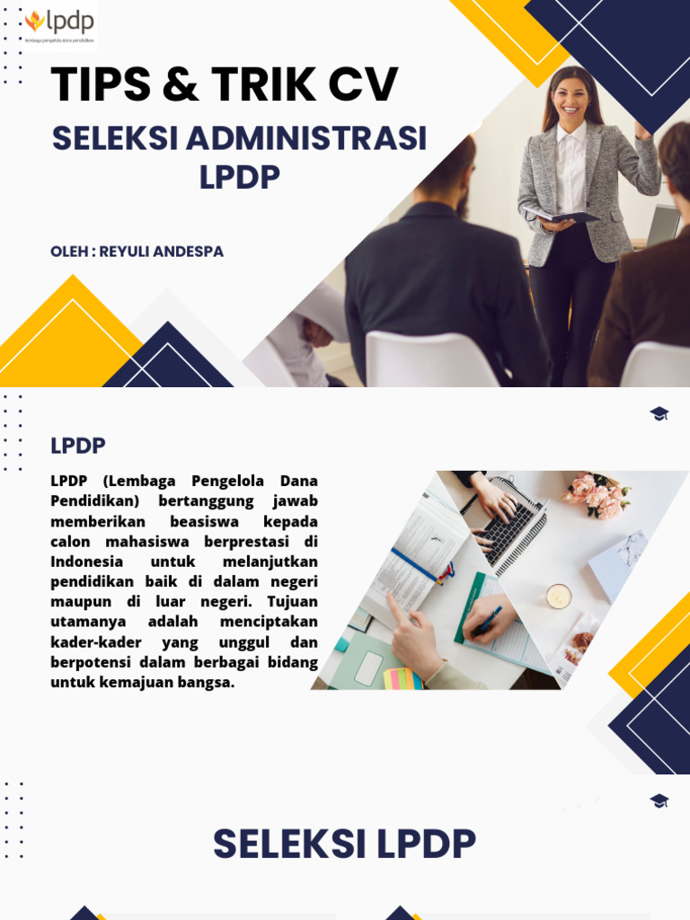 Tips N Trick CV LPDP - Reyuli Andespa | PDF | Kesehatan Holistik