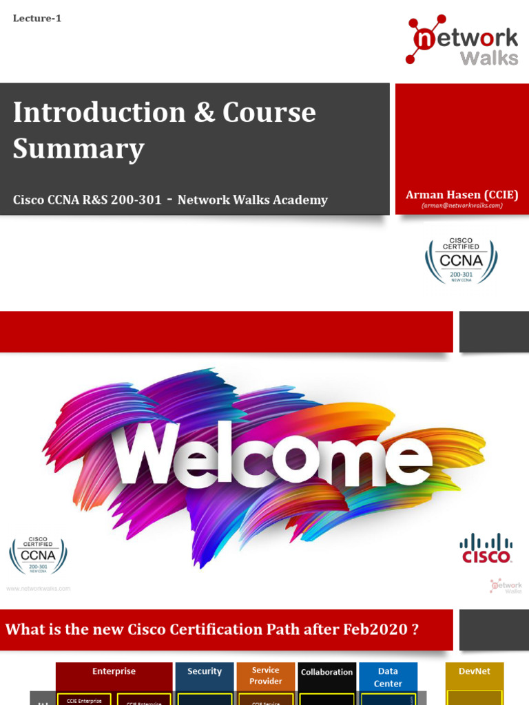 Introduction and Course Summary v2.6 | PDF | Cisco Certifications ...