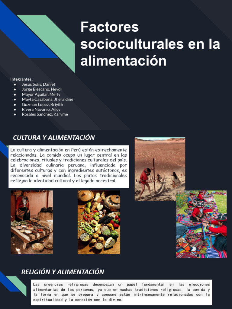 Factores Socioculturales de La Alimentación | PDF | Dieta | Alimentos