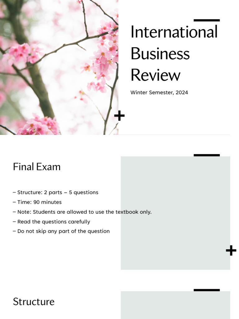 International Business Review Exam Guide | PDF | Globalization | Economics