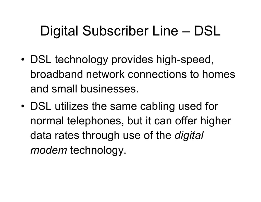 An In-Depth Look at Digital Subscriber Line (DSL) Technology: A ...