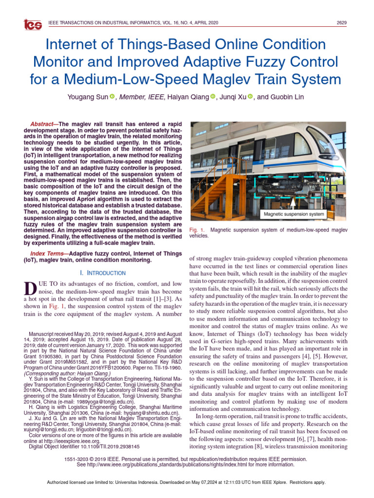 Internet of Things-Based Online Condition Monitor and Improved Adaptive ... Internet of Things-Based Online Condition Monitor and Improved Adaptive ...