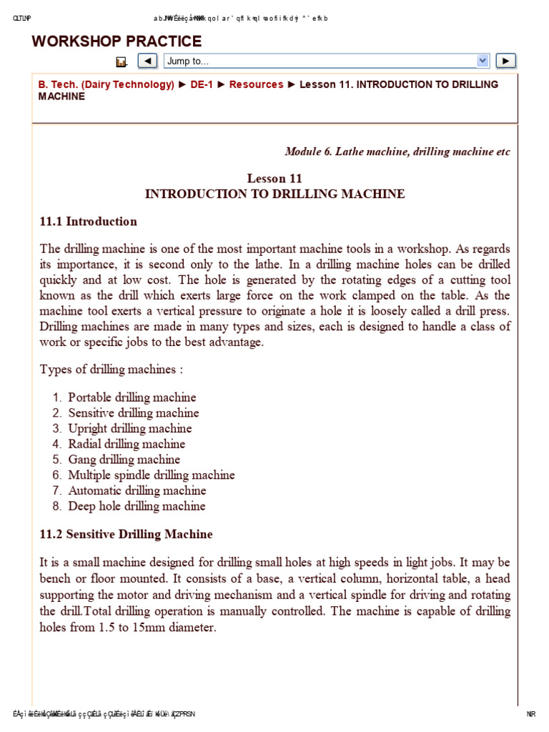 DE-1 - Lesson 11 | PDF | Drill | Drilling