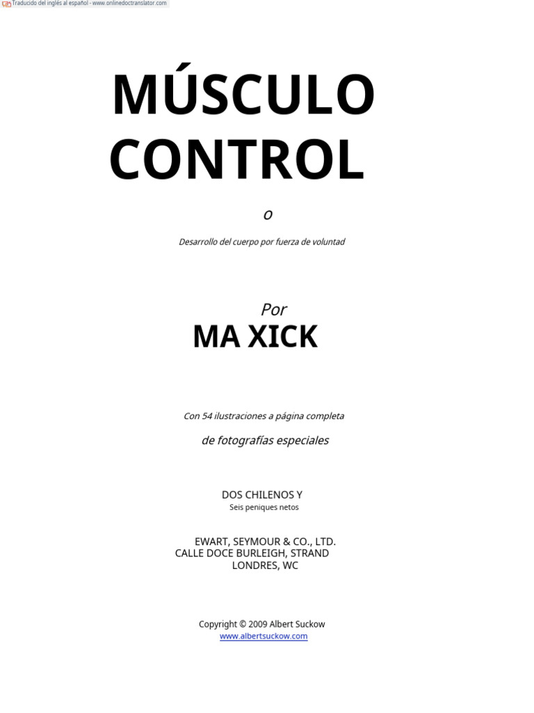 Control Muscular Maxick PDF | PDF | Músculo | Mente