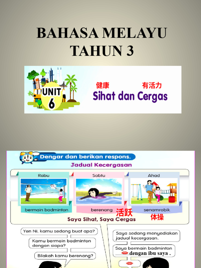 Bahasa Melayu Tahun 3 Unit 6 | PDF