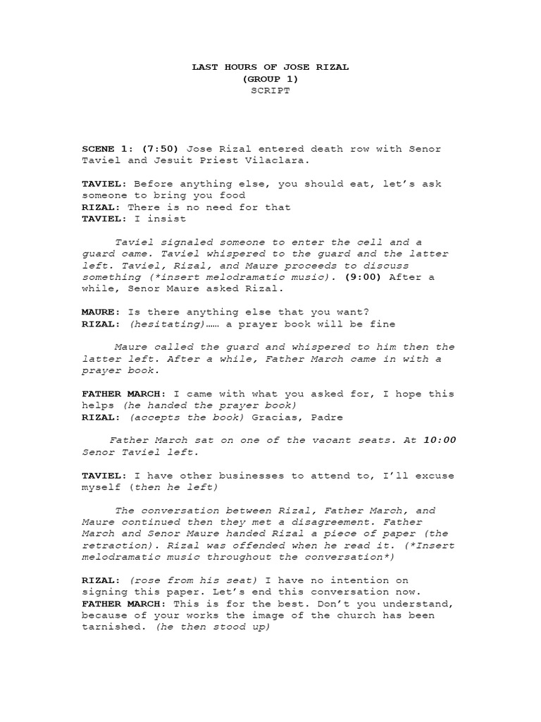 Last Hours of Jose Rizal.2 | PDF