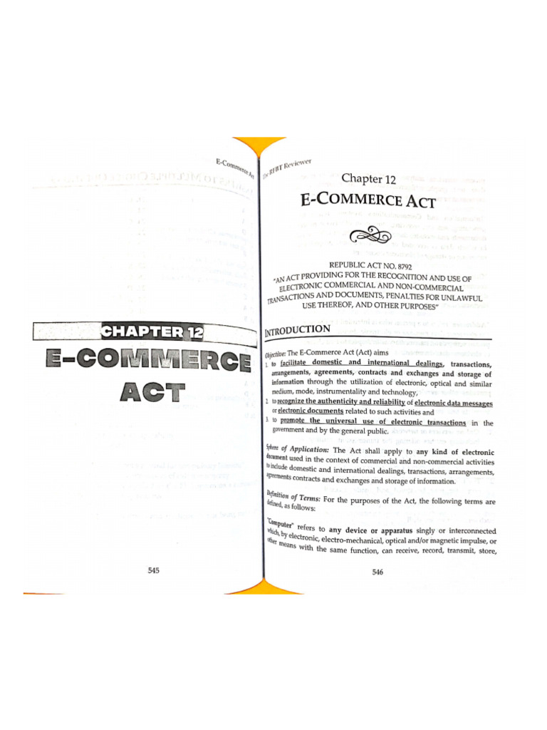 e Commerce Act | PDF