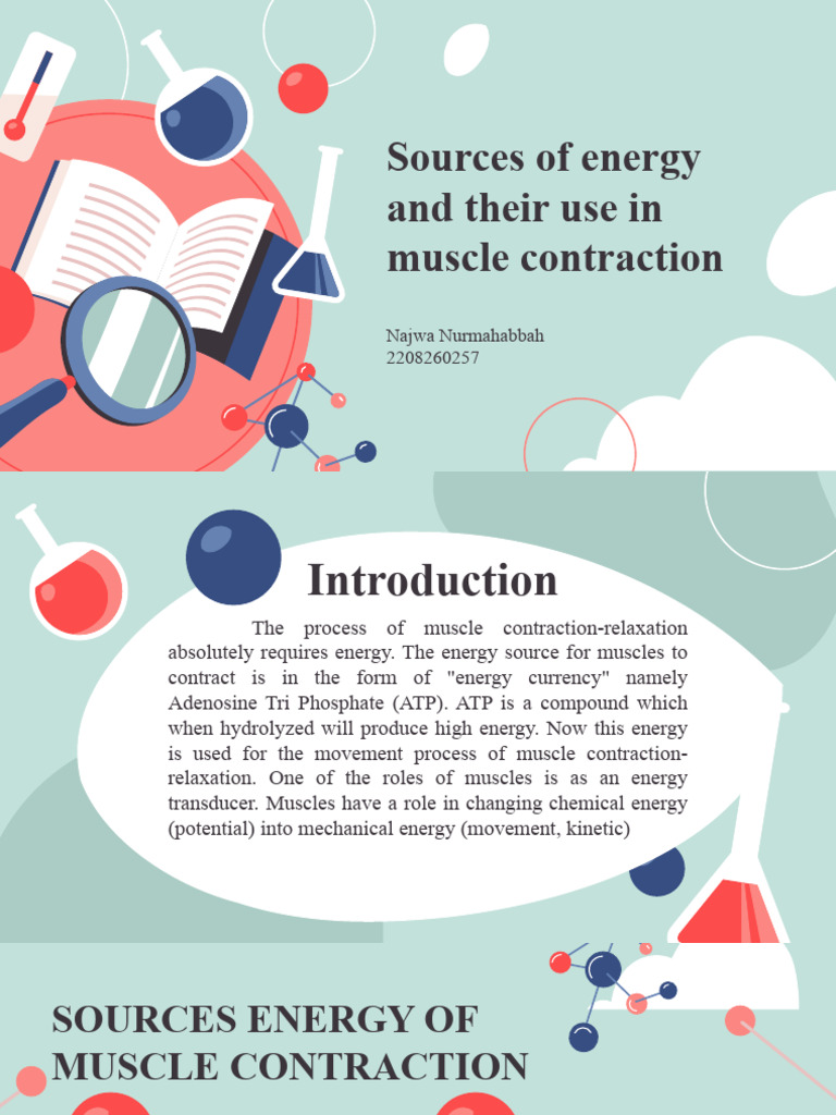 Sources Energy of Muscle Contraction | PDF | Adenosine Triphosphate ...