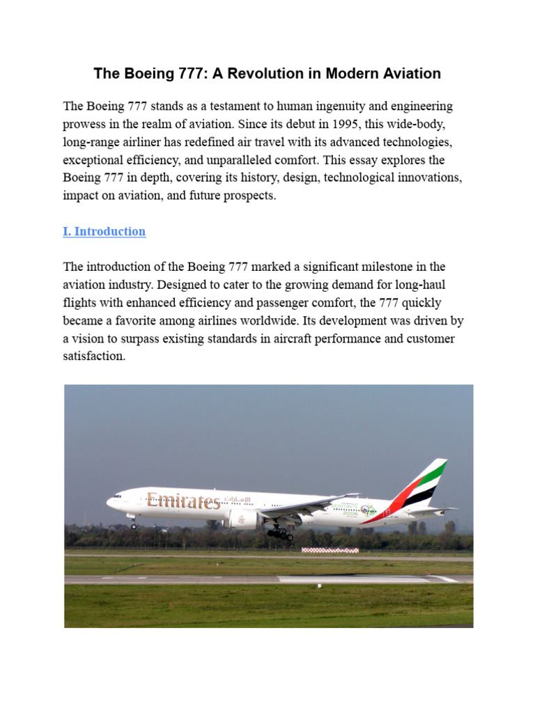 Boeing 777 | PDF | Aviation | Civil Aircraft