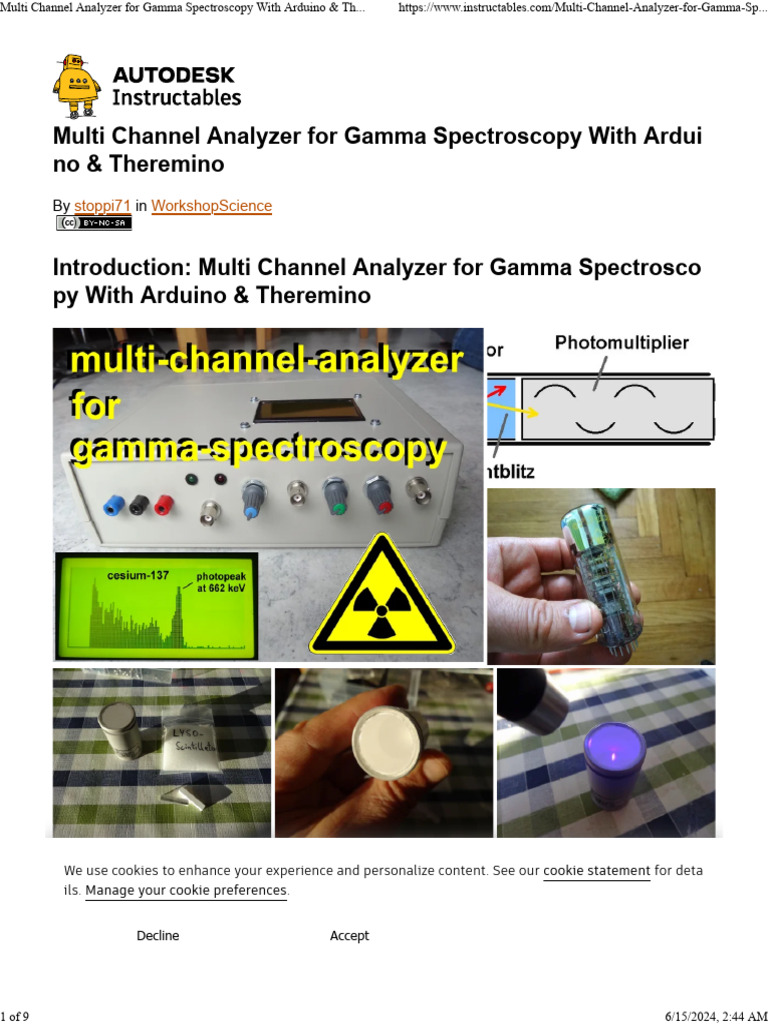 DIY Multi-Channel Analyzer for Gamma Spectroscopy | PDF ...