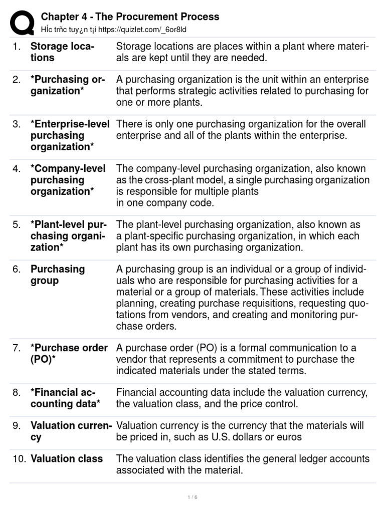 Chapter 4 - The Procurement Process | PDF | Receipt | Goods