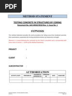 Method of Statement For Coring Work | PDF