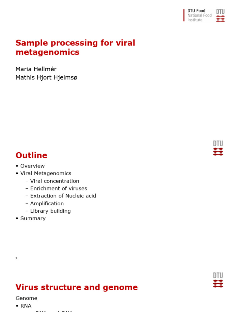 01 - Sample Processing For Viral Metagenomics | PDF | Virus ...