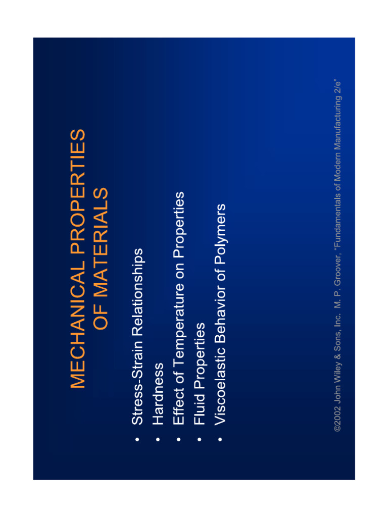 Mechanical Properties | PDF