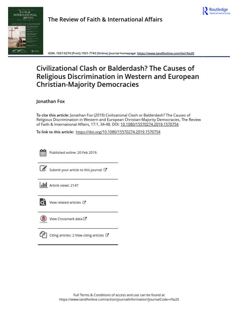 02-Civilizational Clash or Balderdash - The Causes of Religious ...
