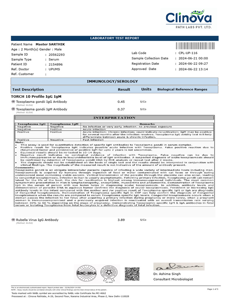 Report | PDF | Serology | Elisa