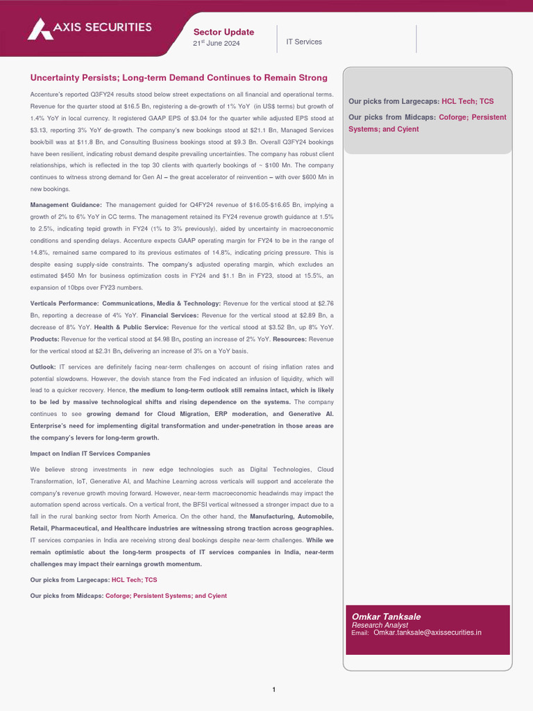 Accenture Q3 FY24 Result Update - 21062024 - 21-06-2024 - 11 | PDF ...