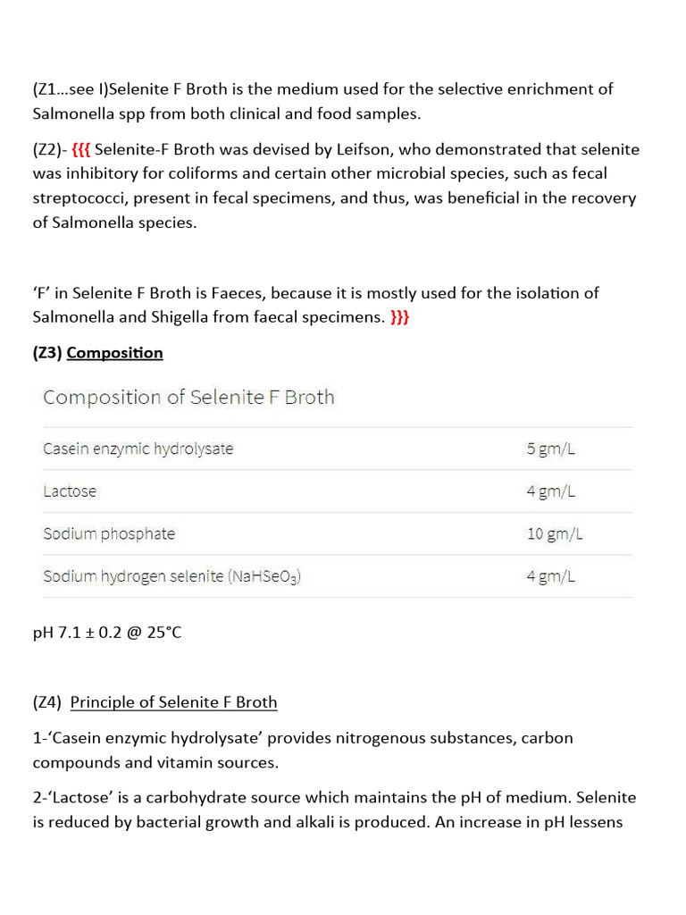 Selenite F Broth | PDF | Bacteria | Salmonella