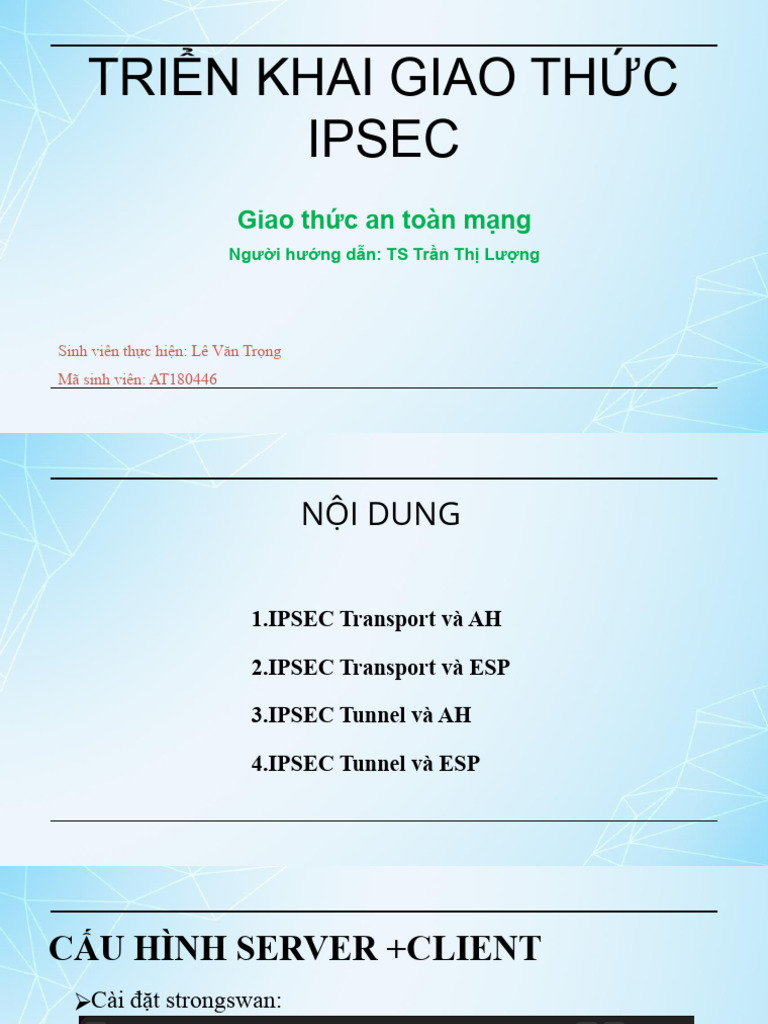 Bài 03. Triển Khai Giao Thức Ipsec | PDF