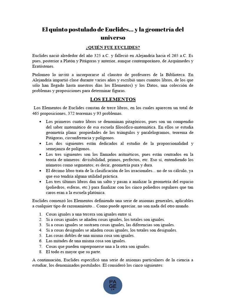 Geometria Euclidiana Pdf Geometría Geometría Hiperbólica