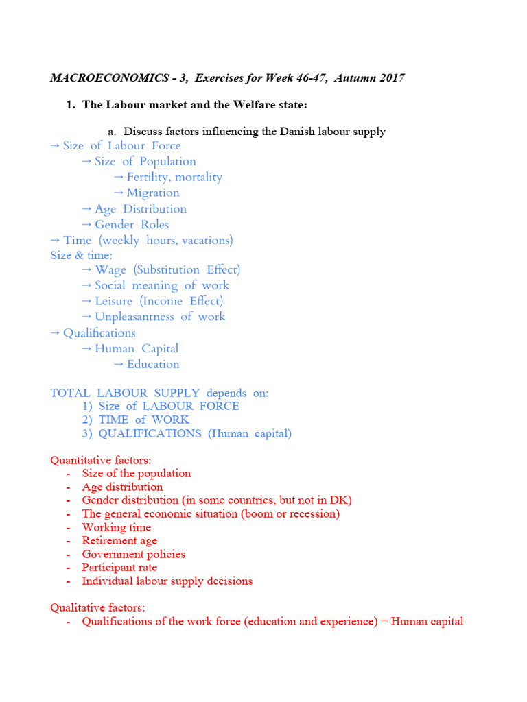 Macro Exercises A 17 - 3 | PDF | Money | Labour Economics