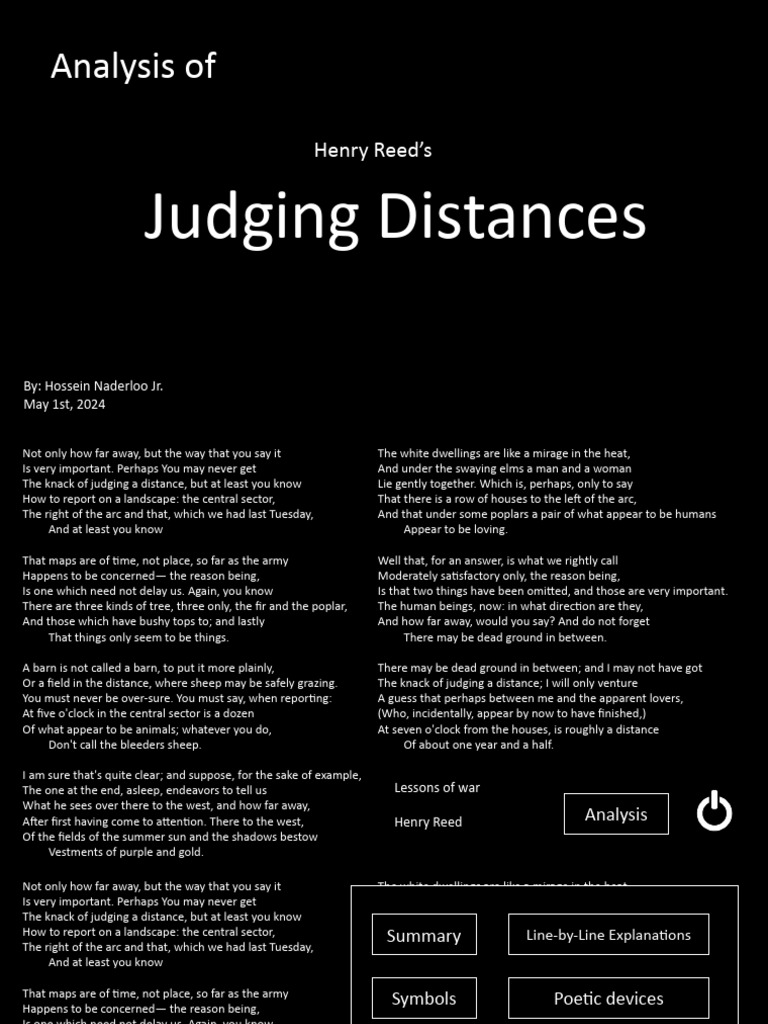 Judging Distances | PDF | Poetry | Perception