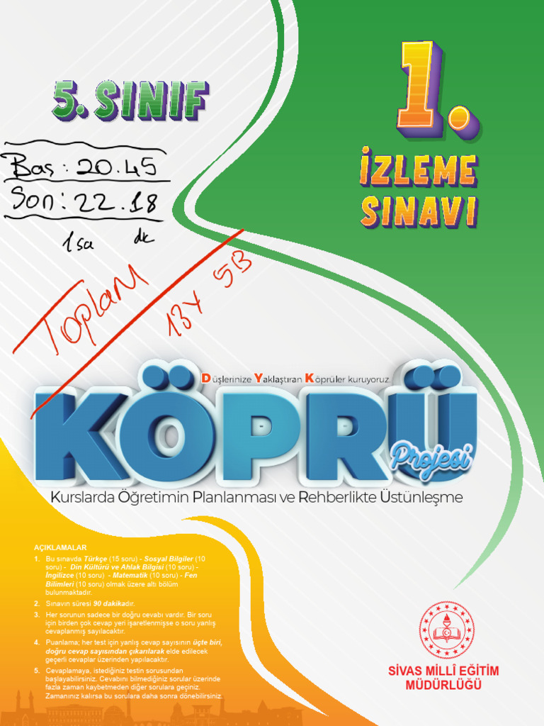 5.sinif 1.yzleme Sinavi | PDF