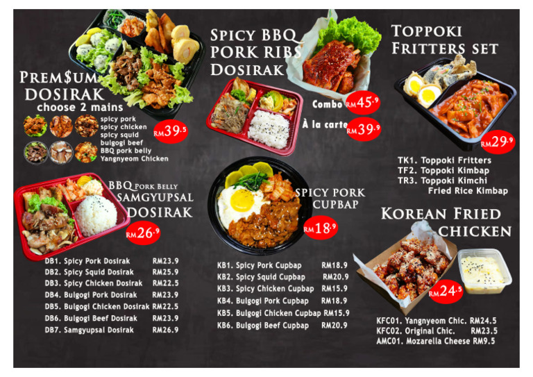 Takeaway Menu A3 | PDF