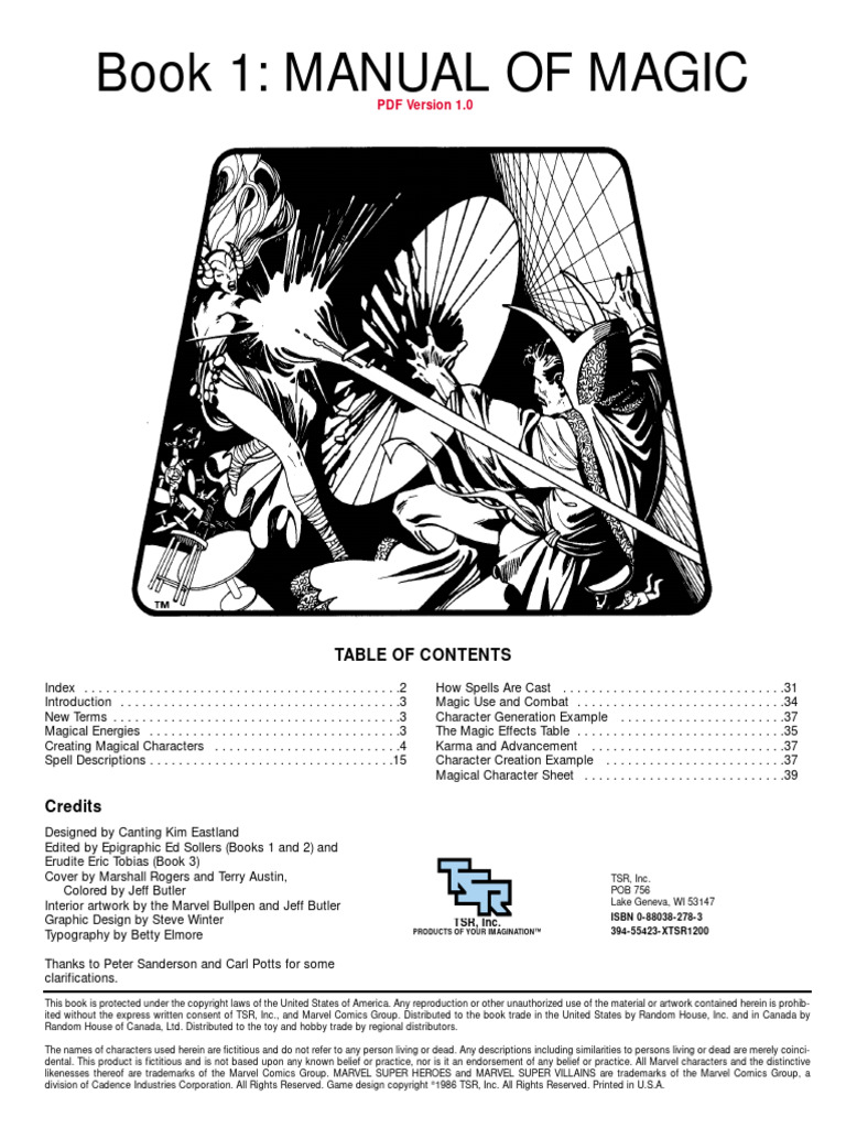 Marvel RPG Realms of Magic 1 | PDF | Magician (Fantasy)