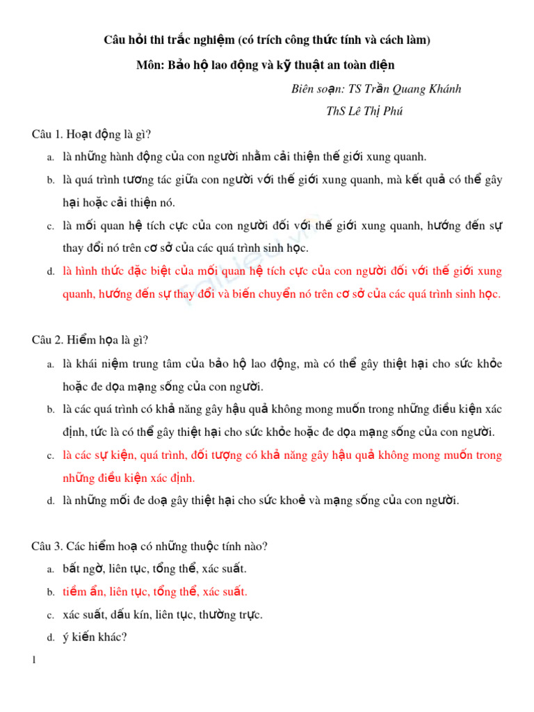 Bao Ho Lao Dong Ki Thuat An Toan Dien 1088 | PDF