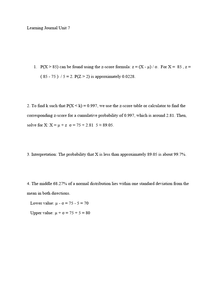 Understanding Z-Scores and Probabilities | PDF