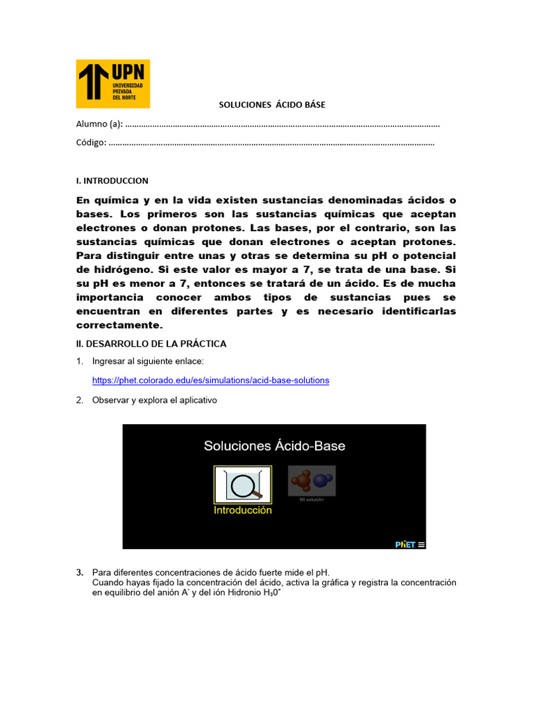 Actividad 2 Soluciones Ácido Base | PDF
