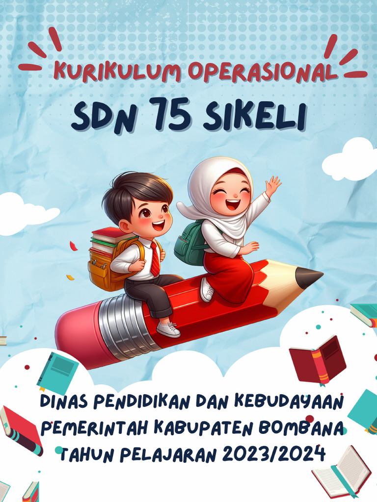 Biru Putih Ceria Lucu Cover Modul Pembelajaran Dokumen A4 | PDF