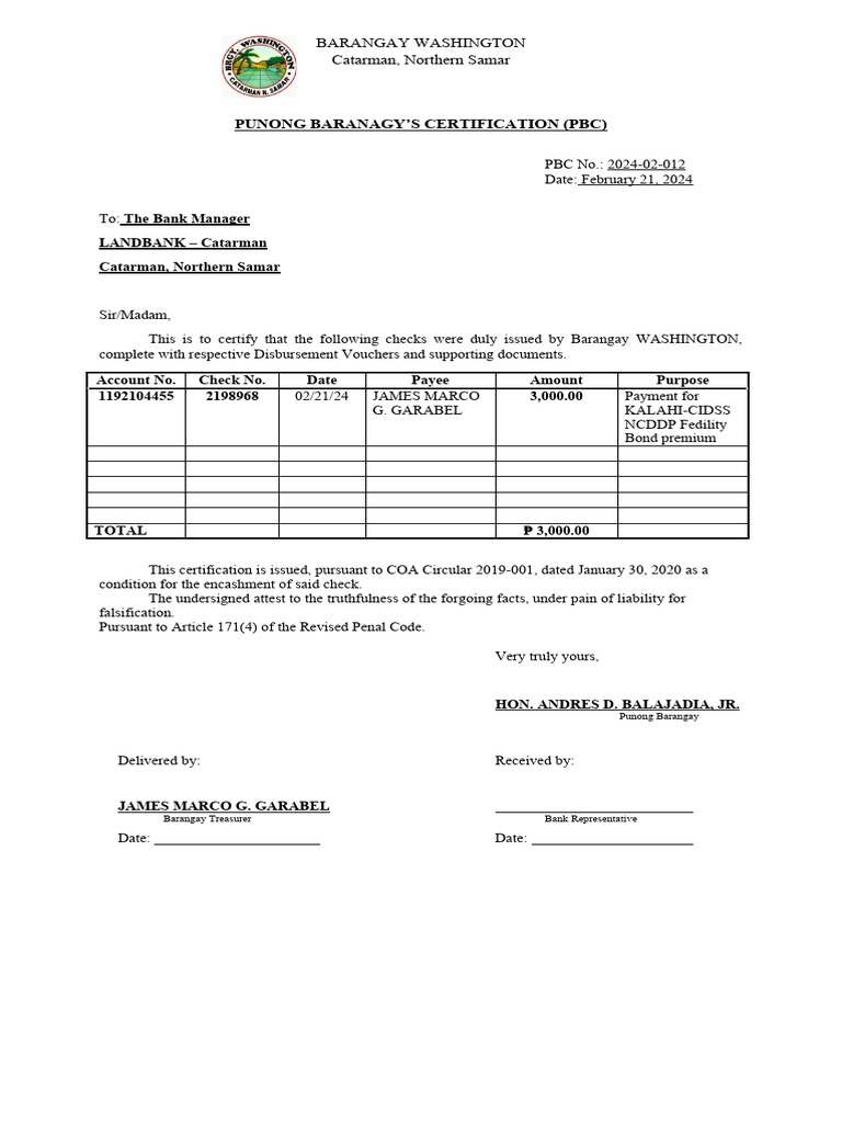 PBC Forms | PDF | Money