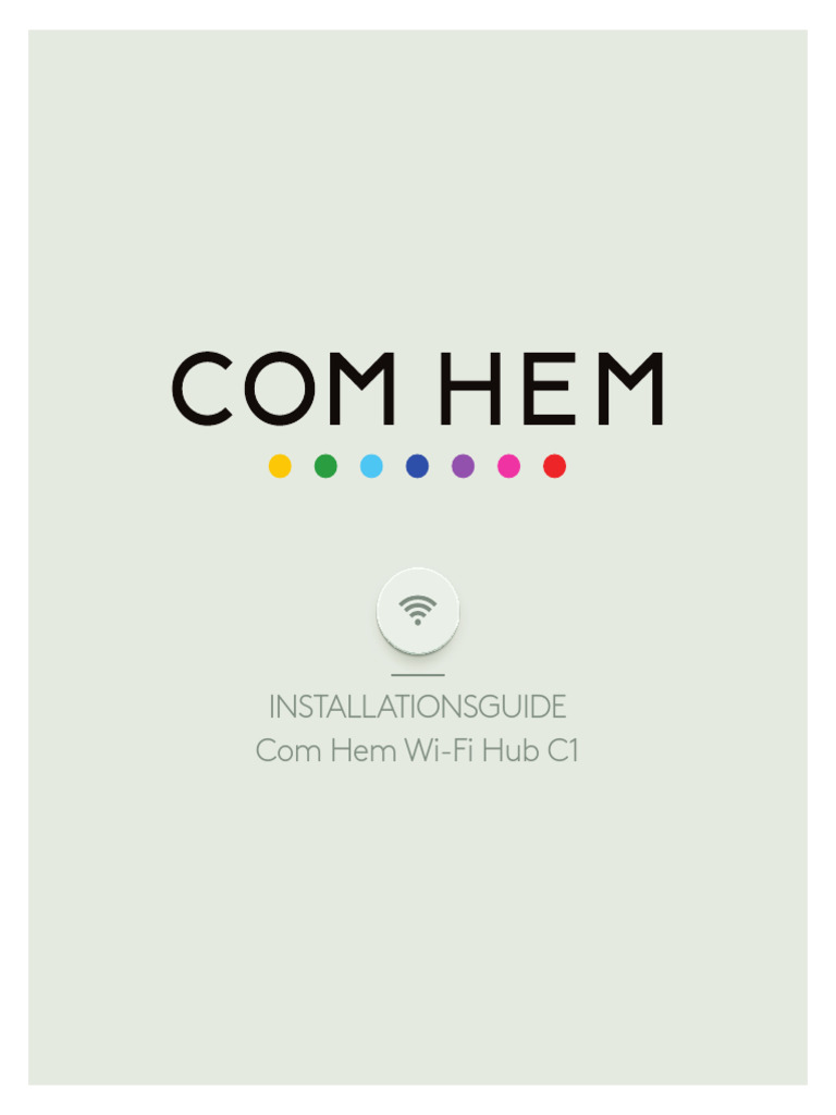 Installationsguide Com Hem WiFi Hub C1 | PDF