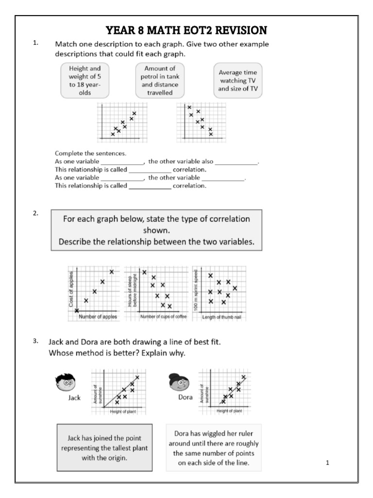Y8 Math EOT2 Revision Feb2024 | PDF | Circle | Angle