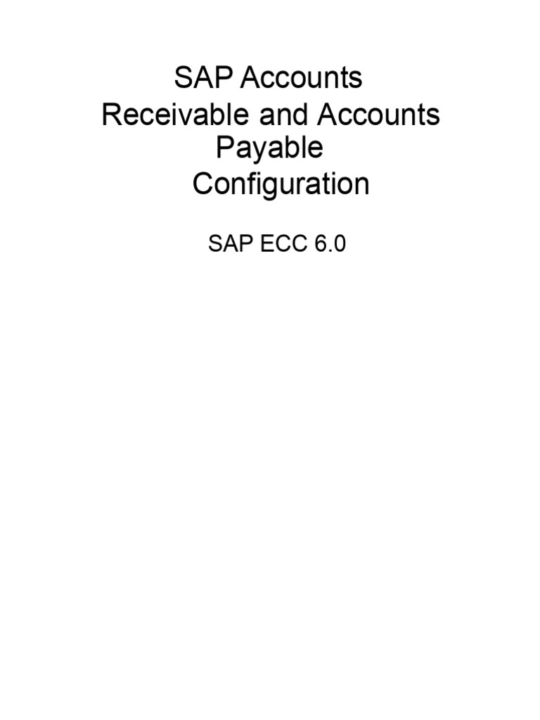 SAP FI AP and AR Configuration | PDF | Cheque | Accounts Payable SAP FI AP and AR Configuration | PDF | Cheque | Accounts Payable