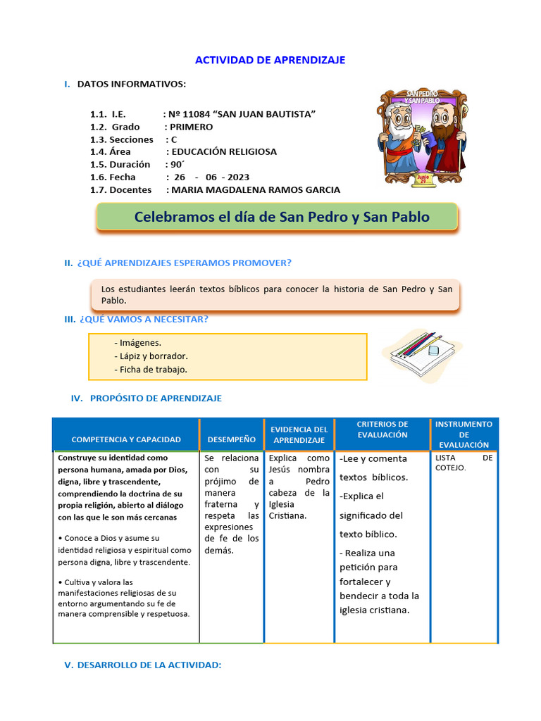 REL. San Pedro y San Pablo | PDF | San Pedro | Religiones abrahámicas