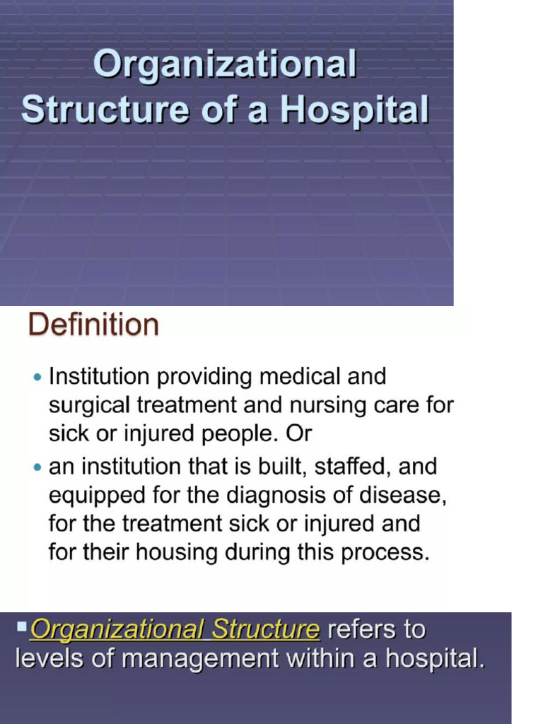 10 Organizational Structure of HOSPITALS | PDF