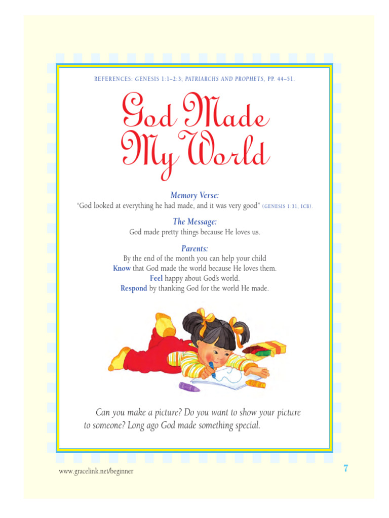 God Made My World | PDF