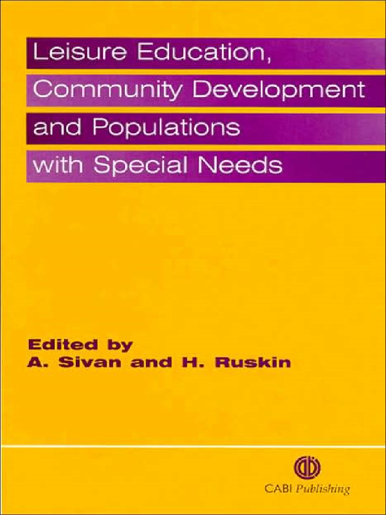 Buku Leisure Education, Community Development and Population With ...
