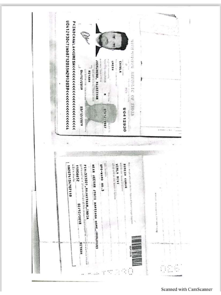 Umesh Chawla Passport | PDF