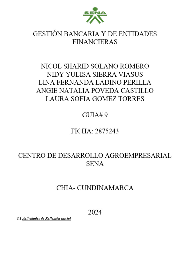 Guia 9 | PDF | Bancos | Economias