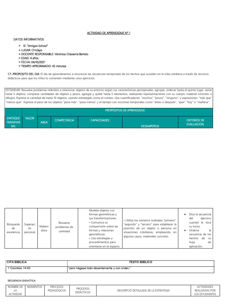 Act de Aprendizaje Secuencias | PDF | Modificación de comportamiento | Cognición