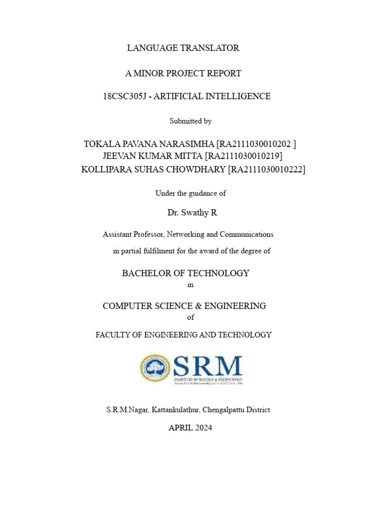 Ai Mini Project Report 1 | PDF | Machine Learning | Cognitive Science