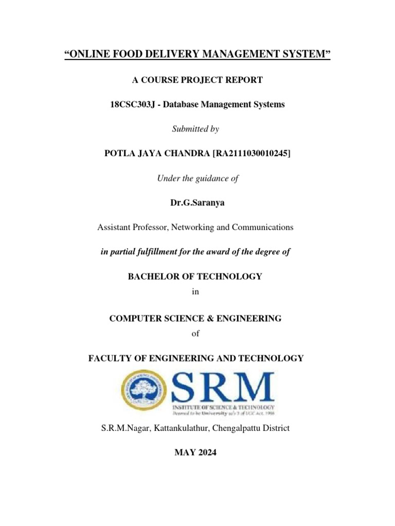 Online Food Delivery System | PDF | World Wide Web | Internet & Web