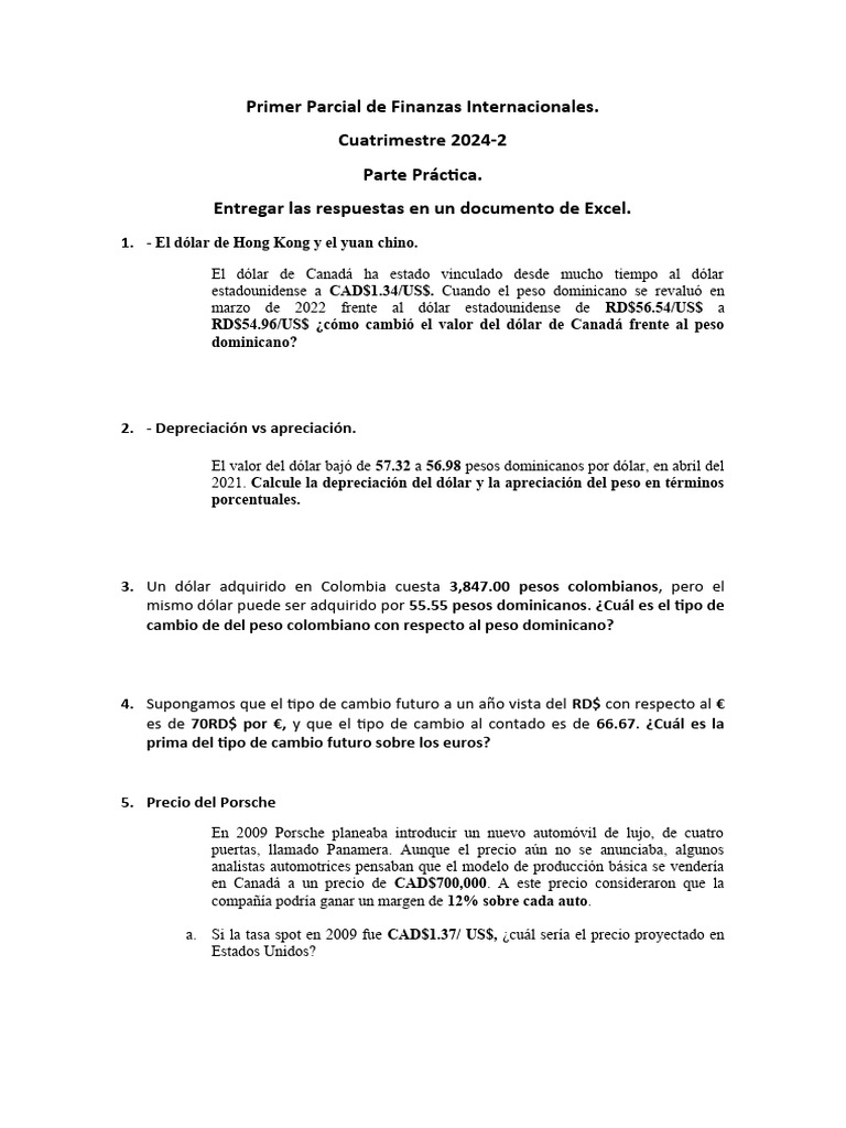 Ejercicios Prácticos - PP. 24-02 | PDF | Ahorro | Tipo de cambio