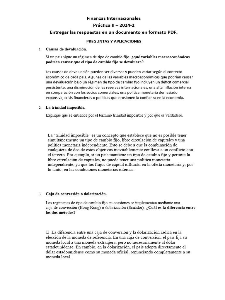 Práctica II-24-2 | PDF | Moneda | Tipo de cambio